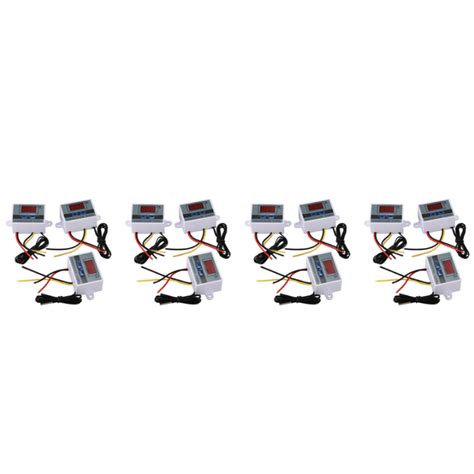 12pcs 220v 10a Digital Led Temperature Controller Thermostat Control Switch Probe Bd