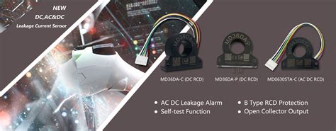 Integrated Residual Current Monitoring Self Test B Type Rcd Ac 30ma Dc 6ma Leakage Sensor