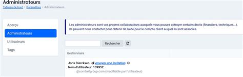 Renvoyer le courriel d invitation à un utilisateur Combell support