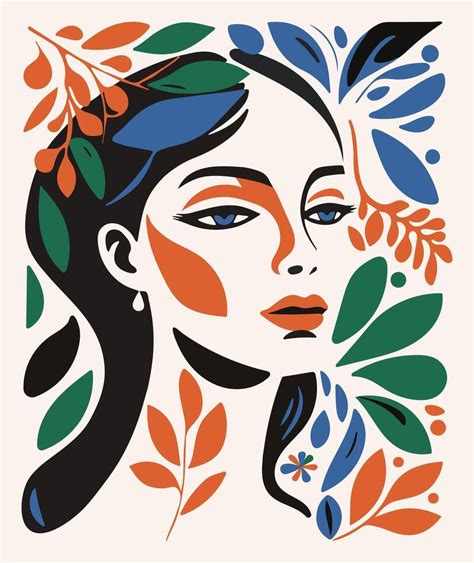 Abstract Woman Face Art
