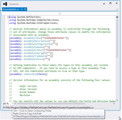 File Path On Footer Visual Studio Marketplace