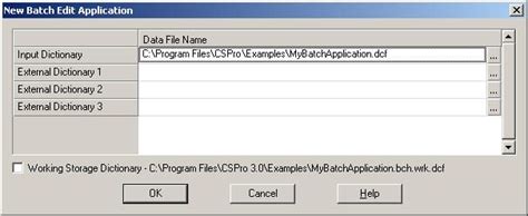 create a new batch edit application cspro user s guide