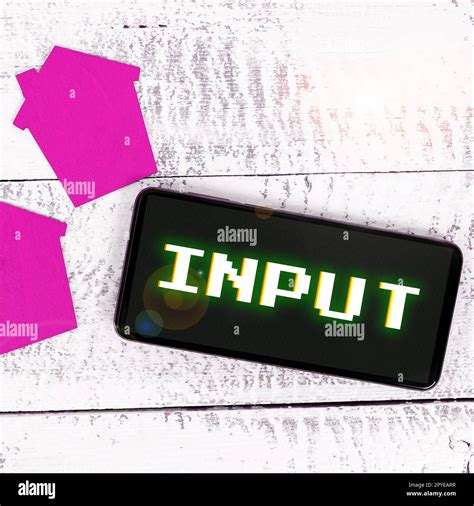 Handwriting Text Input Business Concept Place Where Device Through