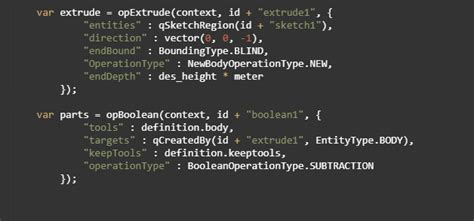 combining parts created by boolean operation in featurescript — onshape