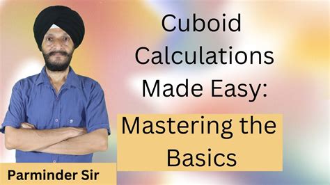 Surface Area And Volume Of Cuboid Youtube