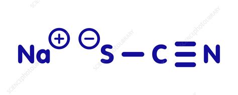 Sodium Thiocyanate Salt Chemical Structure Illustration Stock Image