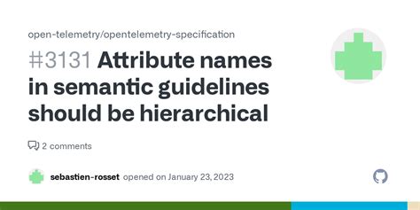Attribute Names In Semantic Guidelines Should Be Hierarchical · Issue