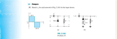 Solved 29 Clampers 37 Sketch Vo For Each Network Of Fig