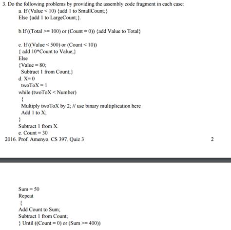Solved Assembly Language Programming For X86 Pls Dont Make