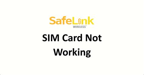Way To Fix Safelink Wireless Sim Card Not Working Networkbuildz