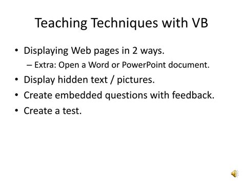 ppt remote instruction teaching with visual basic powerpoint