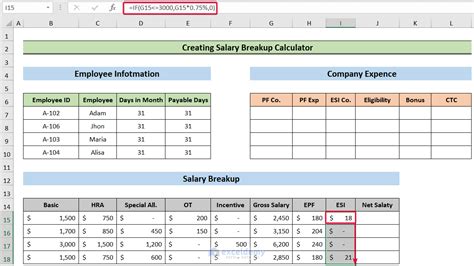 How To Create Salary Breakup Calculator In Excel 12 Methods Exceldemy