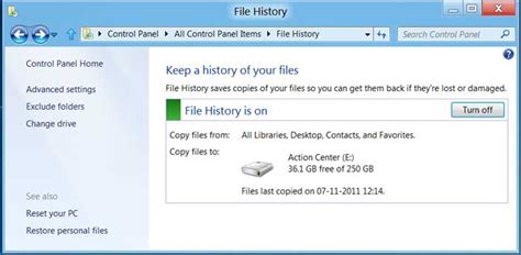 File History In Windows