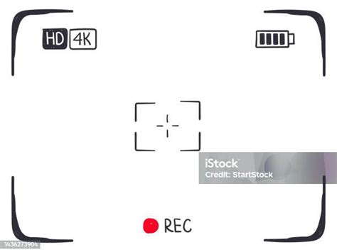 카메라 뷰파인더 프레임 손으로 그린 스타일 비디오 또는 사진 초점 화면 스케치 녹화 또는 스냅샷 템플릿 디지털 디스플레이 Dslr 캠 사진 또는 비디오 촬영을 위한 캡처