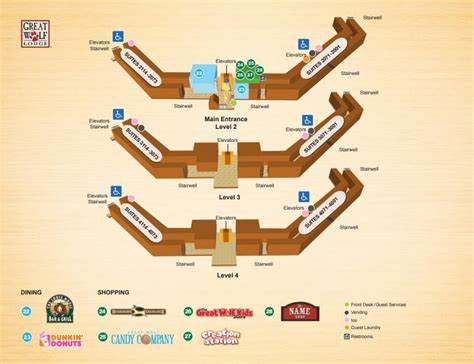 Great Wolf Lodge Indoor Water Park Park Map