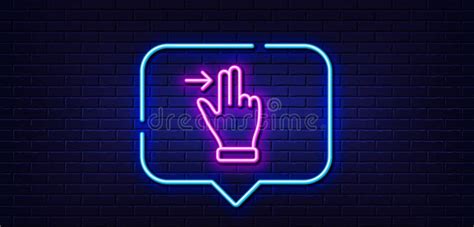 Touchscreen Gesture Line Icon Slide Right Arrow Sign Swipe Action