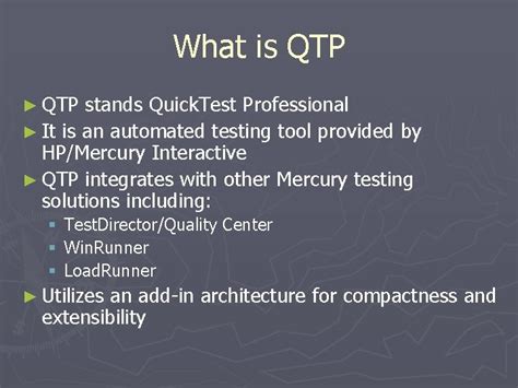 what is qtp qtp stands quick test professional