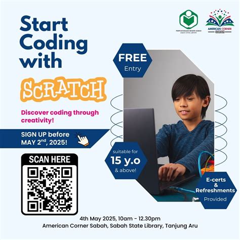 American 🚀 Calling All Teens Aged 15 And Above 🚀 Start Coding With Scratch Is Now Open For