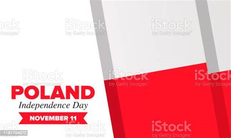폴란드 독립 기념일 국가 행복 한 휴일 11 월에 매년 축 하 11 폴란드 국기입니다 애국 적인 요소 포스터 카드 배너 및 배경 벡터 일러스트레이션 0명에 대한 스톡 벡터