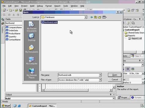 integrating microsoft access db sql reporting services and visual
