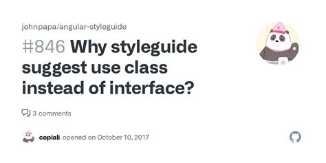 Why Styleguide Suggest Use Class Instead Of Interface · Issue 846 · Johnpapaangular