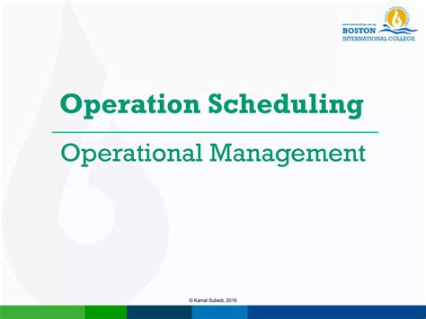Presentation On Operation Scheduling Pdf Resume Writing And Advice Job Search