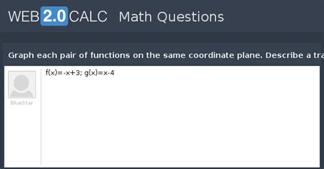 view question graph each pair of functions on the same coordinate