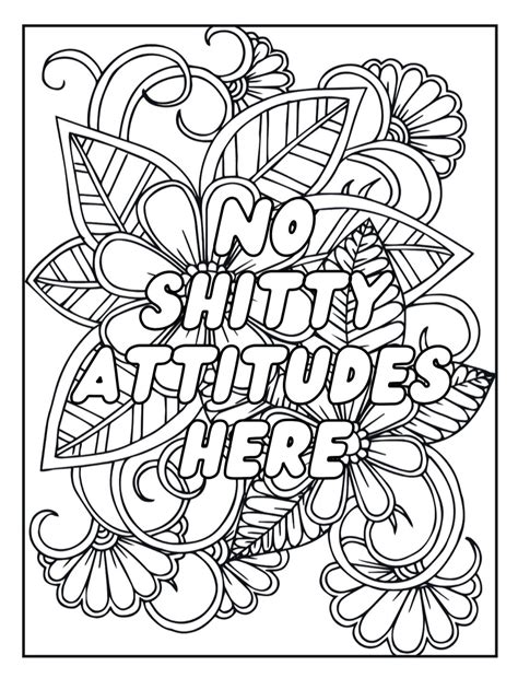 Adult Motivational Swear Words Coloring Pages Etsy