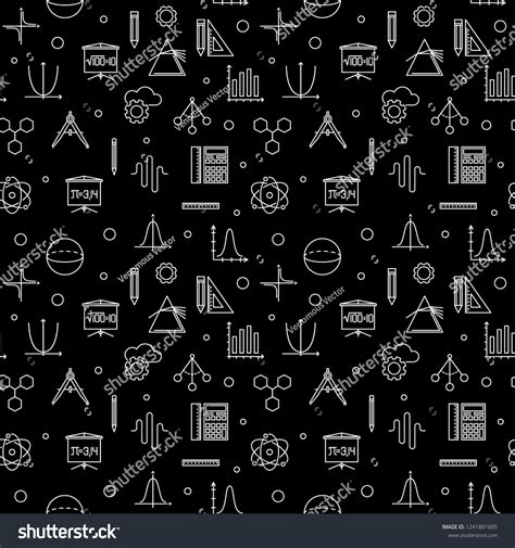 Stem Learning Vector Dark Minimal Seamless Stock Vector Royalty Free Shutterstock