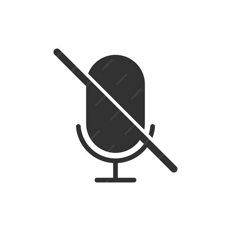 Premium Vector Microphone Audio Muted Icon Isolated On White