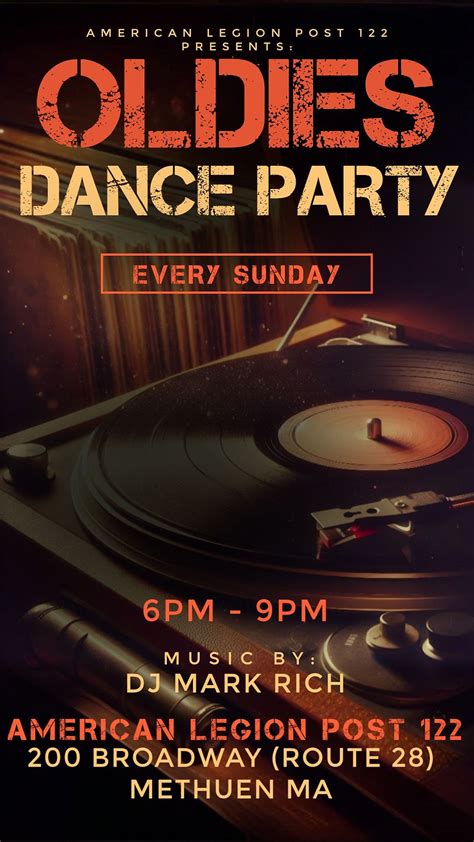 Oldies Dance Party The American Legion