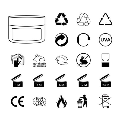 포장 아이콘 벡터 세트 Mobius Green Dot Tidyman Pao Alu Ce 플라스틱 등 프리미엄 벡터