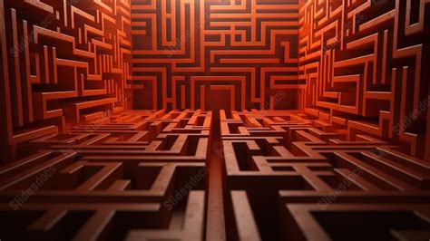 3d realistic maze at an entrance powerpoint background for free