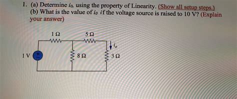 Solved 1 A Determine Io Using The Property Of Linearity