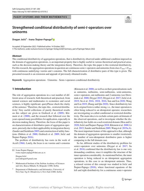 Strengthened Conditional Distributivity Of Semi T Operators Over