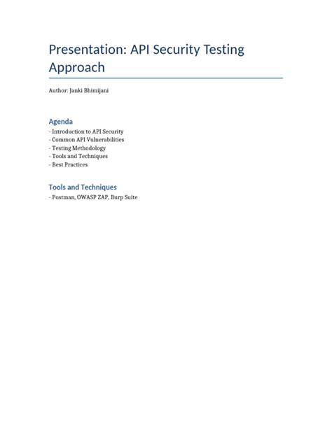 api security testing approach pdf