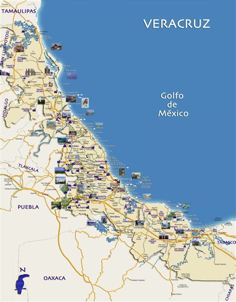 Mapa Del Estado De Veracruz Destinos México