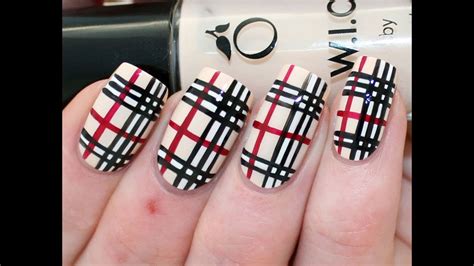 Burberry Print Nail Art Tutorial Youtube