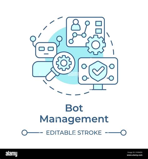 Bot Management Soft Blue Concept Icon Stock Vector Image And Art Alamy