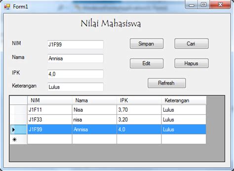 Ilmu Komputer Langkah Langkah Membuat CRUD Pada Visual Studio Dengan Database Access