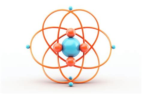 Premium Photo A Single Atom Isolated On White Background