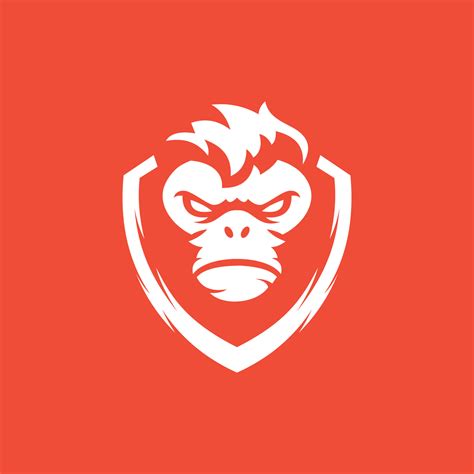 Monkey Shield Animal Illustration Logo 12251994 Vector Art At Vecteezy