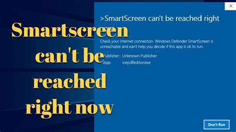 Microsoft Defender Smartscreen Prevented An Unrecognised App From Starting Universityllka