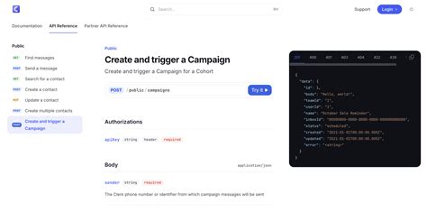 Api Reference Docs For Creating Campaigns