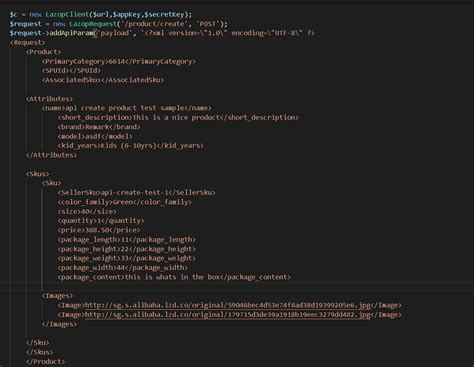 Php How To Create A New Product With Lazada API Stack Overflow