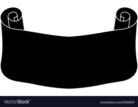 Black Paper Title Scroll Royalty Free Vector Image