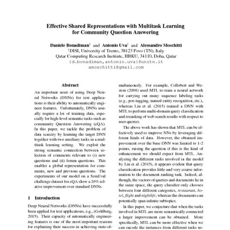 Effective Shared Representations With Multitask Learning For Community