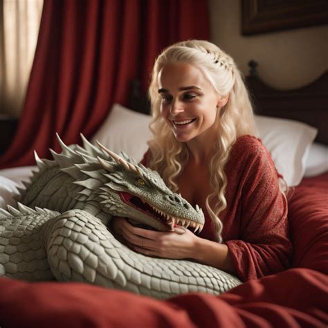 Daenerys With A Dragon In Bed By Crazygamerdragon64 On Deviantart