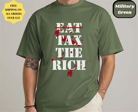 Eat The Rich Anti Capitalist T Shirt Stencil Graphic Protest Tee Etsy
