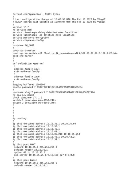 Config Switch Core 1016351 Download Free Pdf Ip Address Internet Protocols